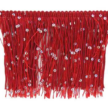 Red & Silver Hologram Sequin Chainette Fringe | Hobby Lobby | 539189